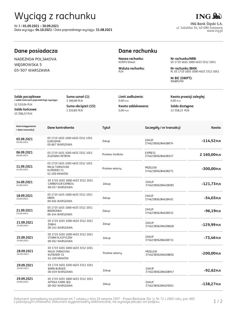 Poland Ing 09.2021 | PDF
