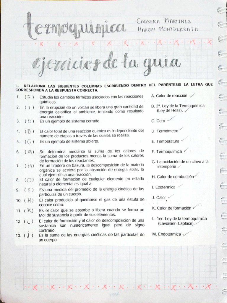 Relación de términos en termoquímica | PDF | Ciencia y matemáticas