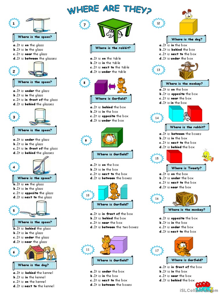 Prepositions of Place | PDF