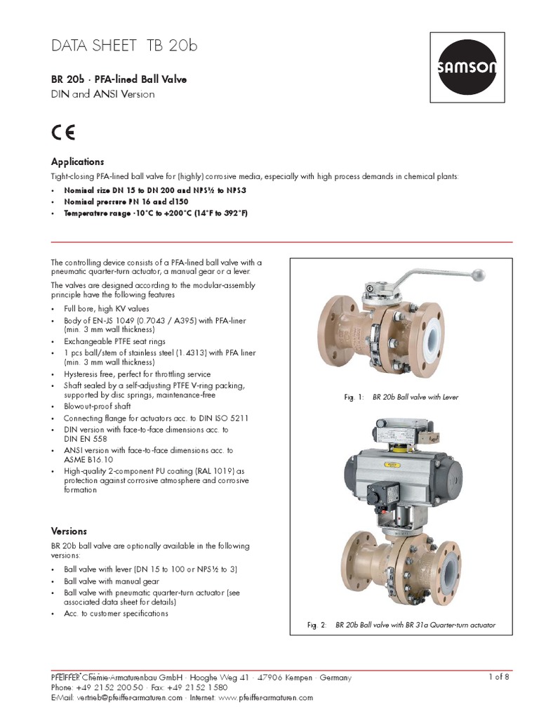 TB20b EN | PDF | Valve | Actuator