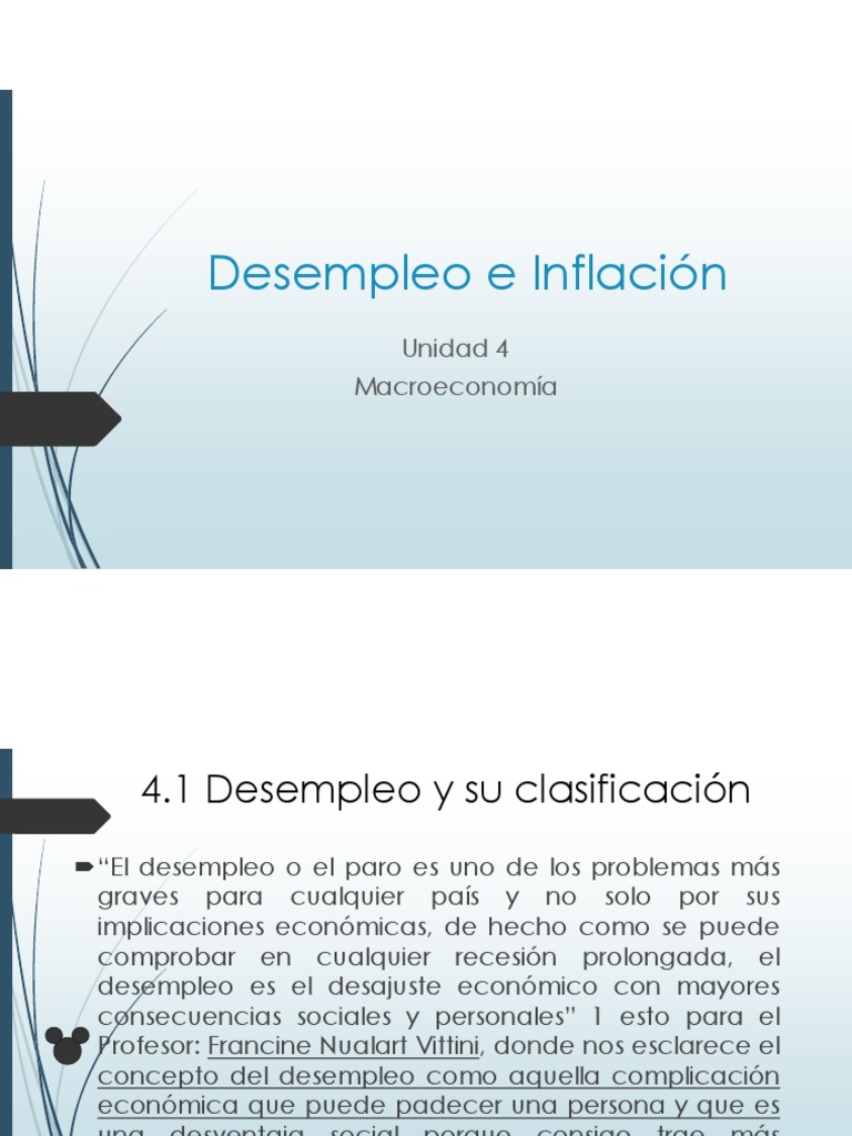 Desempleo e Inflación: Causas, Tipos y Curva de Phillips | PDF | Inflación | Desempleo
