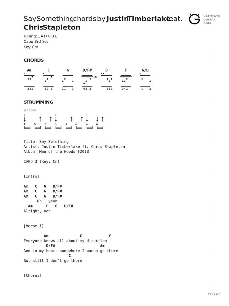 Say Something Chords | PDF