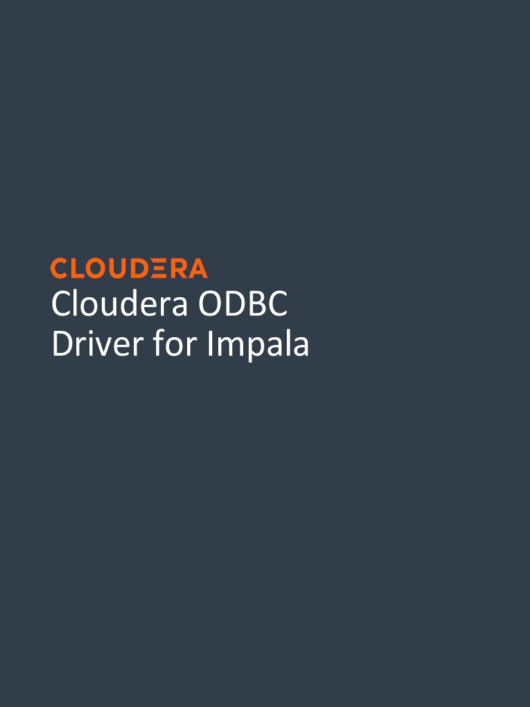 Cloudera ODBC Driver For Impala Install Guide | PDF | Hypertext Transfer Protocol | Proxy Server