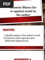 Identifying Author's Bias in Writing | PDF | Bias | Prejudices