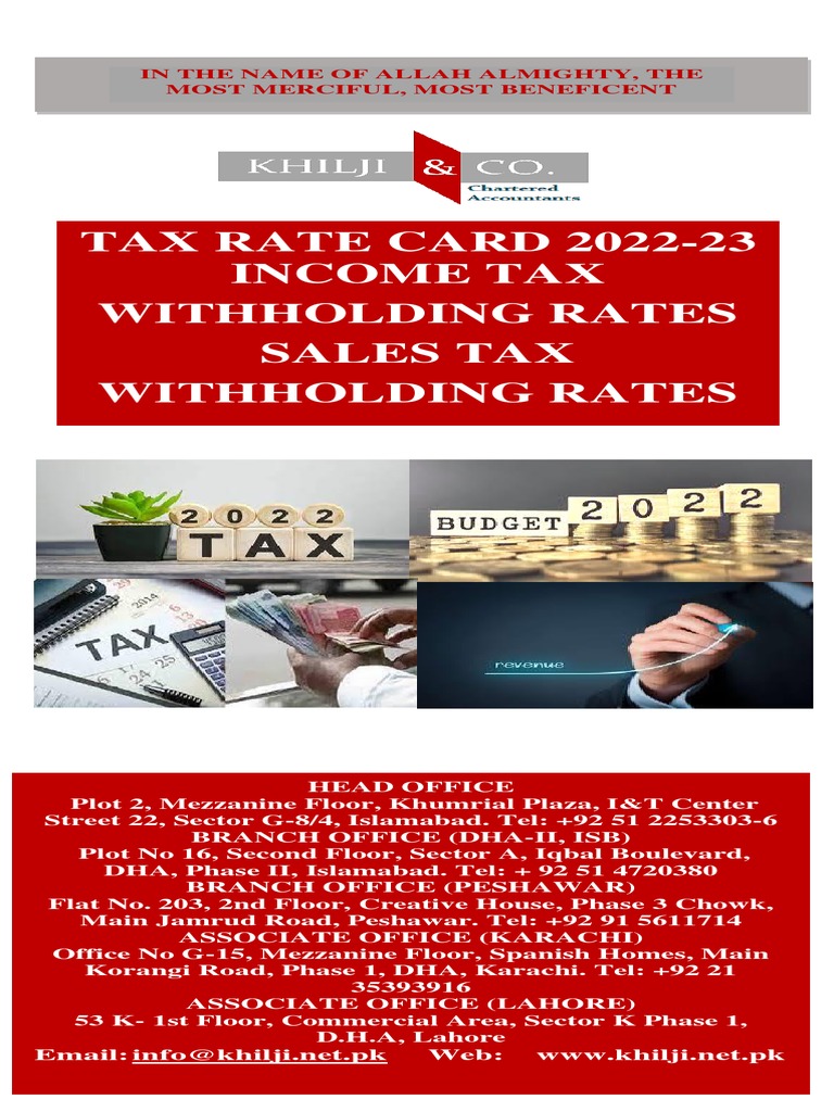 KCO Rate Card 2022 2023 | PDF | Taxes | Debit Card