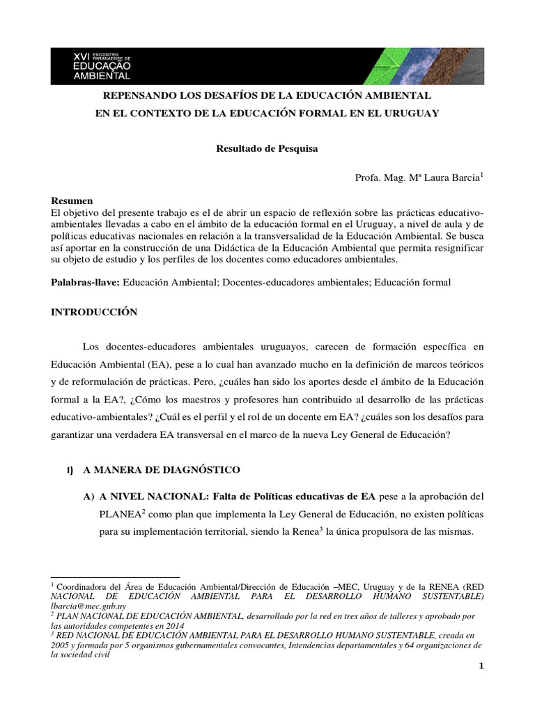 340 e3 s1 Repensando Los Desafíos de La | PDF | Enseñando | Entorno natural