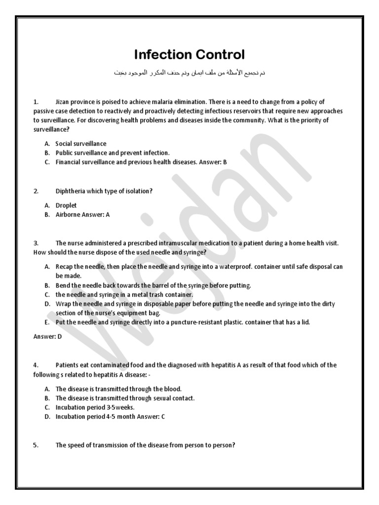 Infection Control | PDF | Infection | Influenza