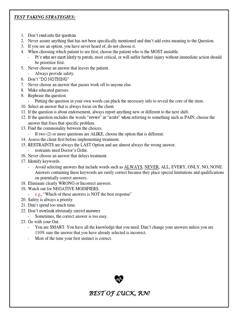 Essential Test-Taking Strategies for Prioritizing Patient Safety and ...