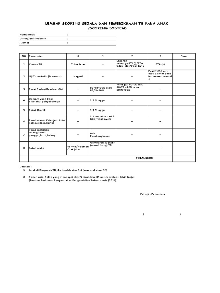 Lembar Scoring | PDF