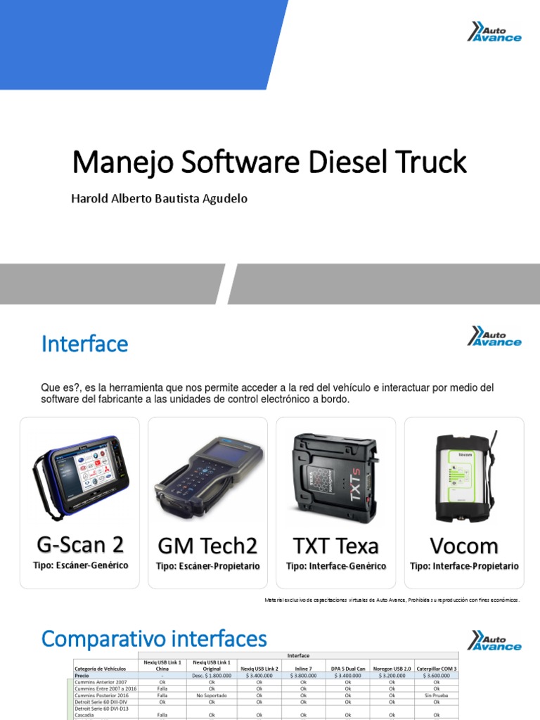 Diapositivas Curso Manejo Software Cummins | PDF | Software de la aplicacion | Informática