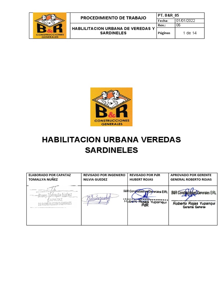 001 Veredas y Sardineles | Descargar gratis PDF | Hormigón