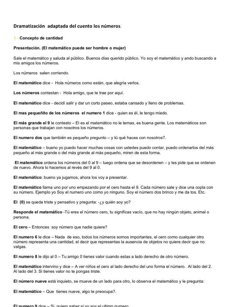 Cuento de Números | PDF | Ocio