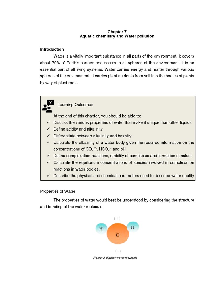 Module 7 Aquatic Chemistry and Water Pollution | PDF | Alkalinity ...