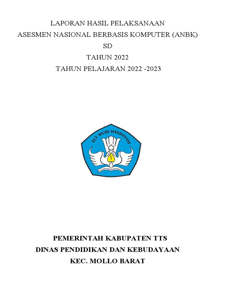 Laporan Pentanggungjawaban Anbk | PDF