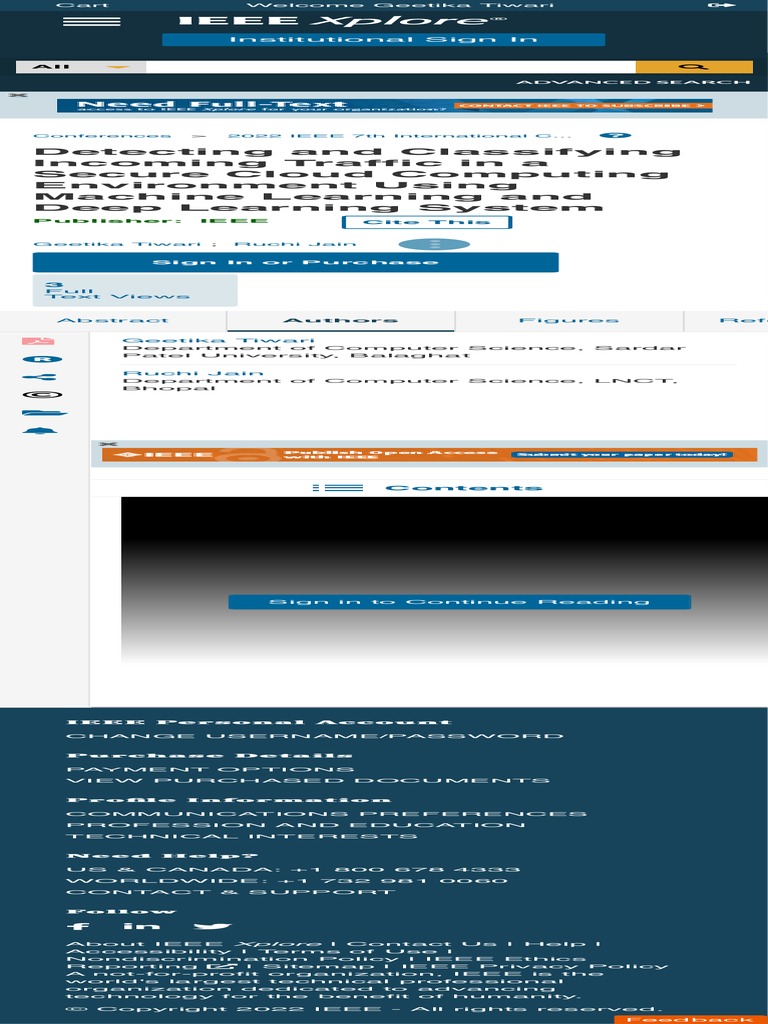 Detecting and Classifying Incoming Traffic in A Secure Cloud Computing ... Detecting and Classifying Incoming Traffic in A Secure Cloud Computing ...