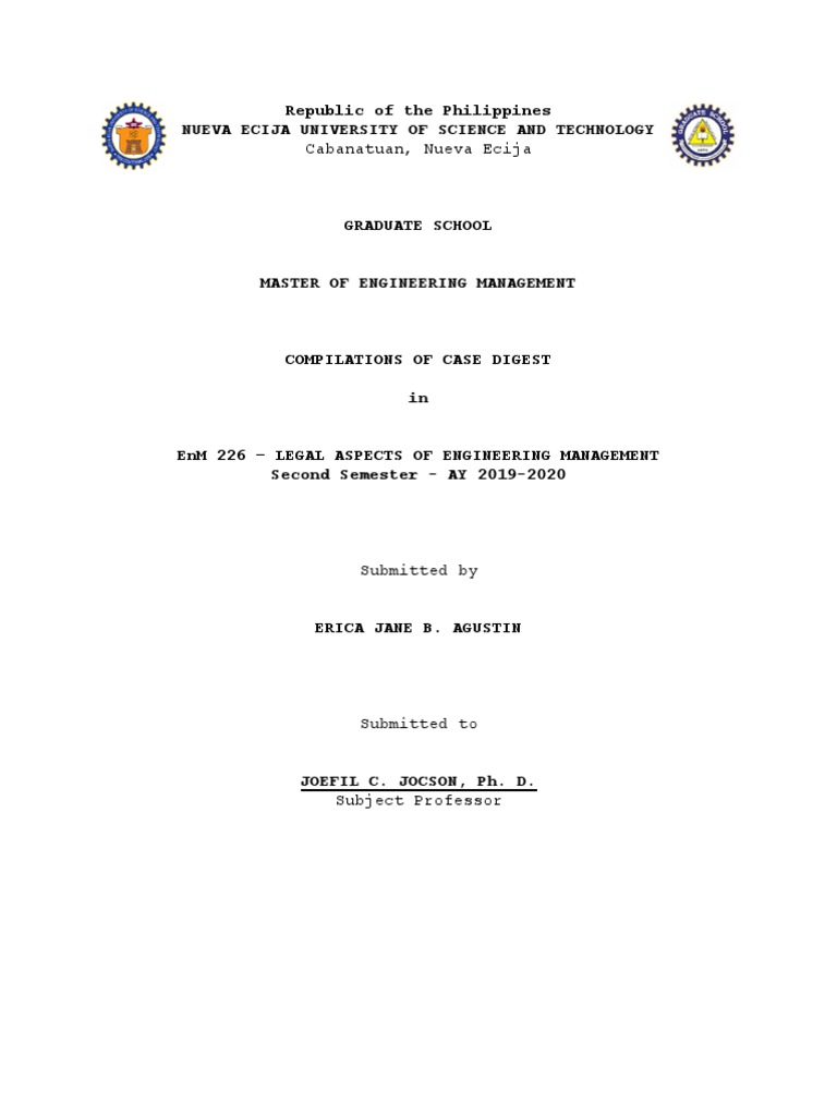 Sample Case Digest | PDF | Justice | Crime & Violence