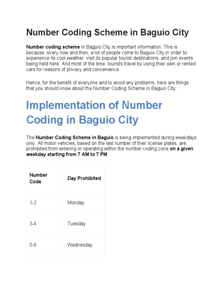 Number Coding Ordinance | PDF