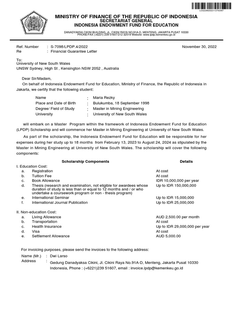 LoG (Letter of Guarantee) | PDF