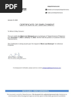 Certificate of Employment COE Template | PDF