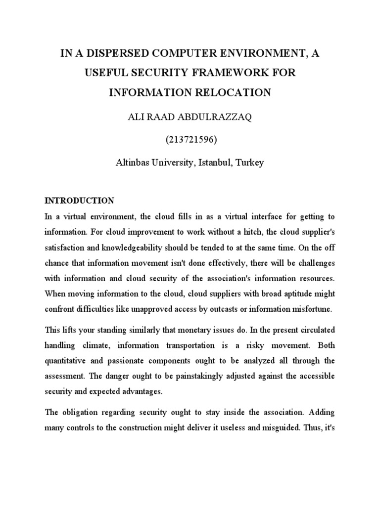 Ali Raad Abdulrazzaq | PDF | Cloud Computing | Encryption