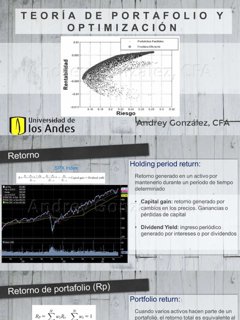Sesión 2 - Teoría de Portafolio y Optimización | PDF