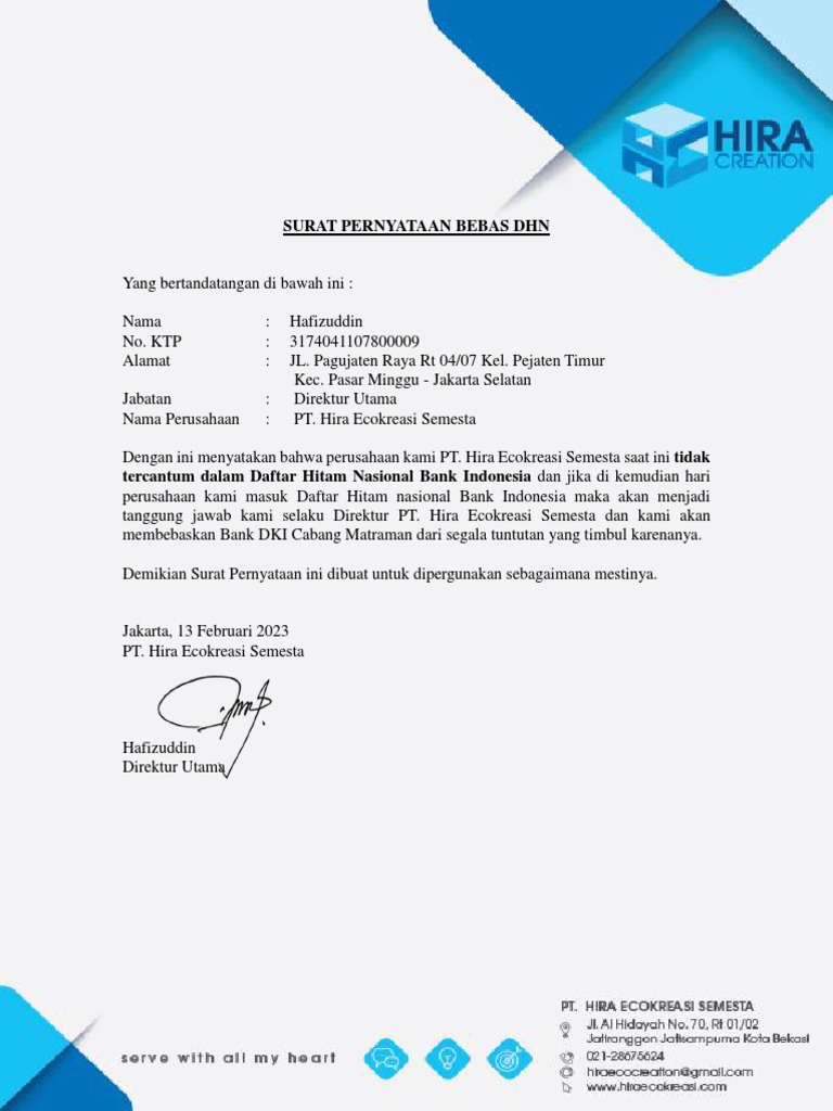 SRT Buka Rek Dki | PDF