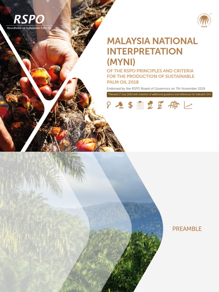 Malaysia's RSPO Principles for Sustainable Palm Oil | PDF ...