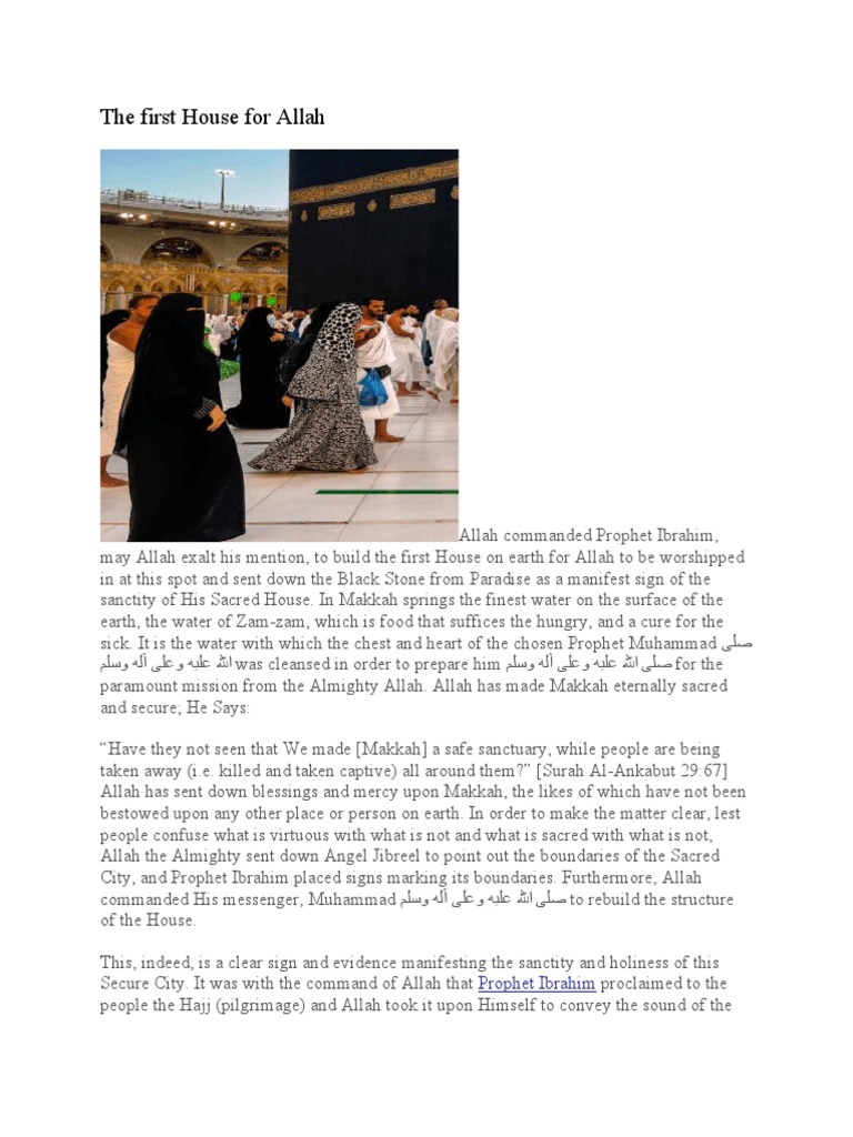 The Sacred House of Allah in Makkah | PDF