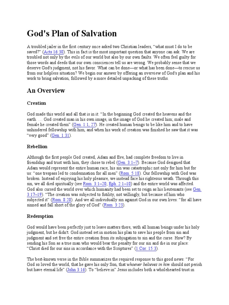 Gods Plan of Salvation | PDF | Salvation | Sin