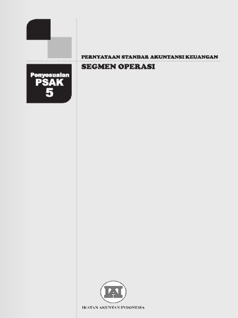 PSAK 5 Penyesuaian 2015 - Segmen Operasi | PDF