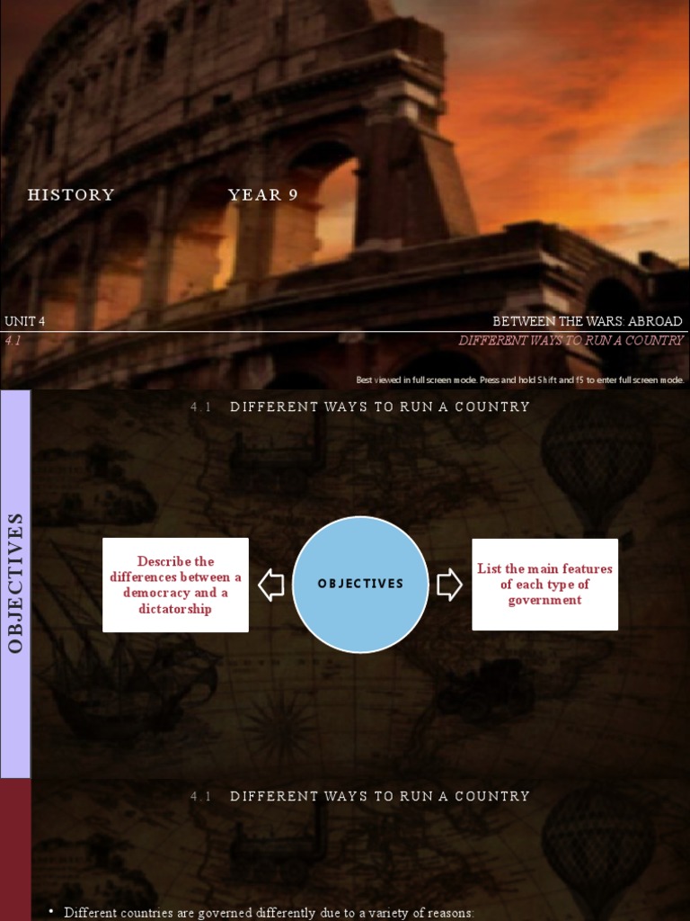 4.1 Democracy & Dictatorship Year 9 History IGCSE | PDF