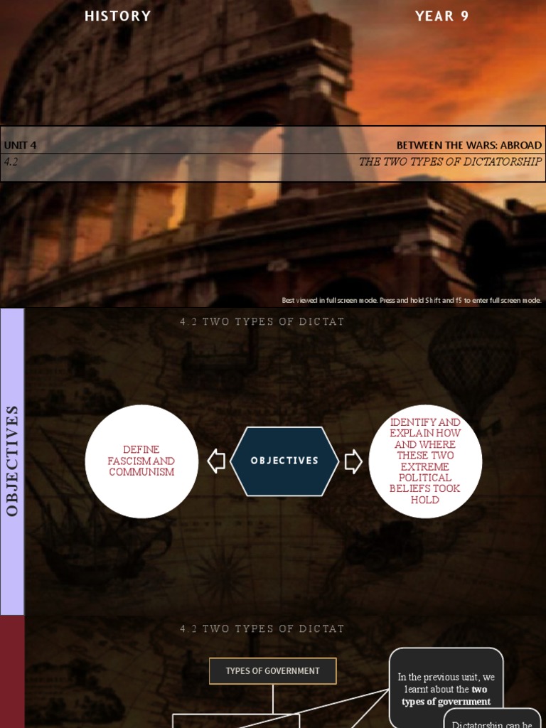 4.2 Two Types of Dictatorship Year 9 History IGCSE | PDF | Fascism | Communism