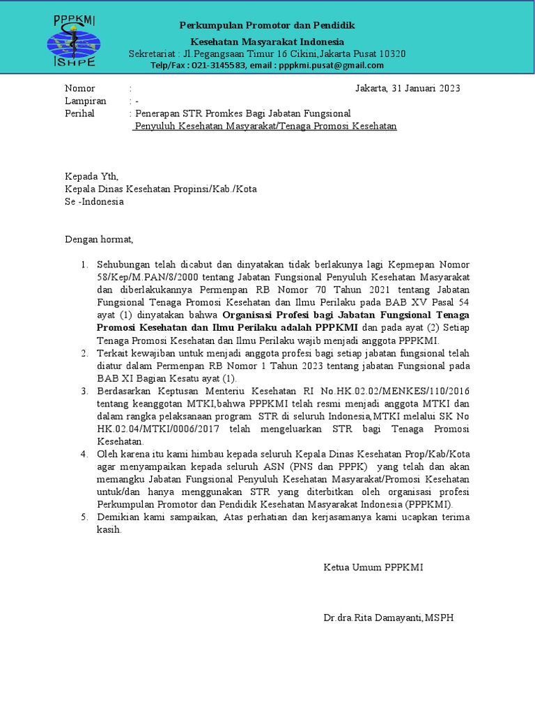 Draft Surat PPPKMI | PDF