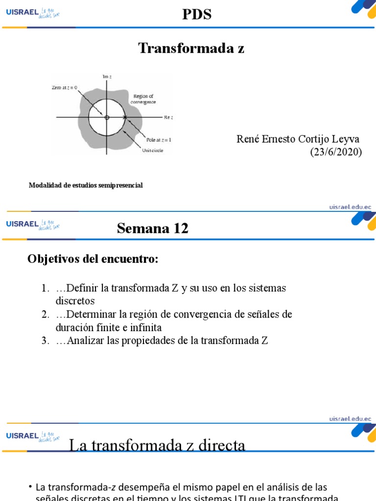 Transformada Z | PDF | Funciones y mapeos | Análisis matemático
