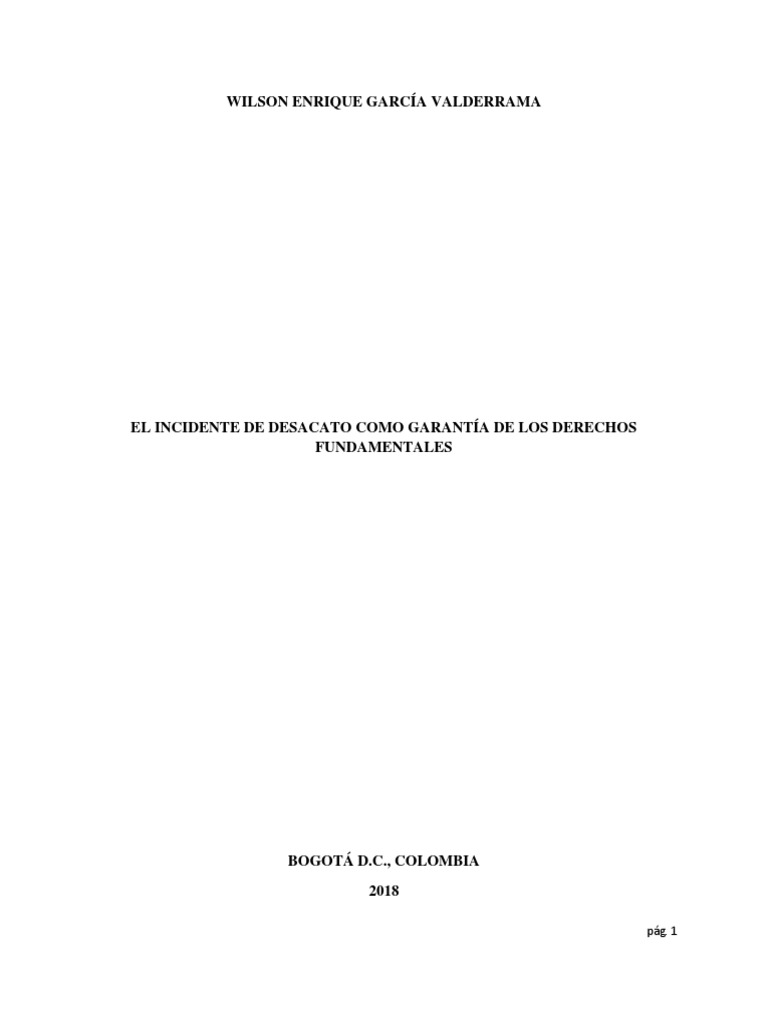 GAA-spa-2019-El Incidente de Desacato Como Garantia de Los Derechos ...