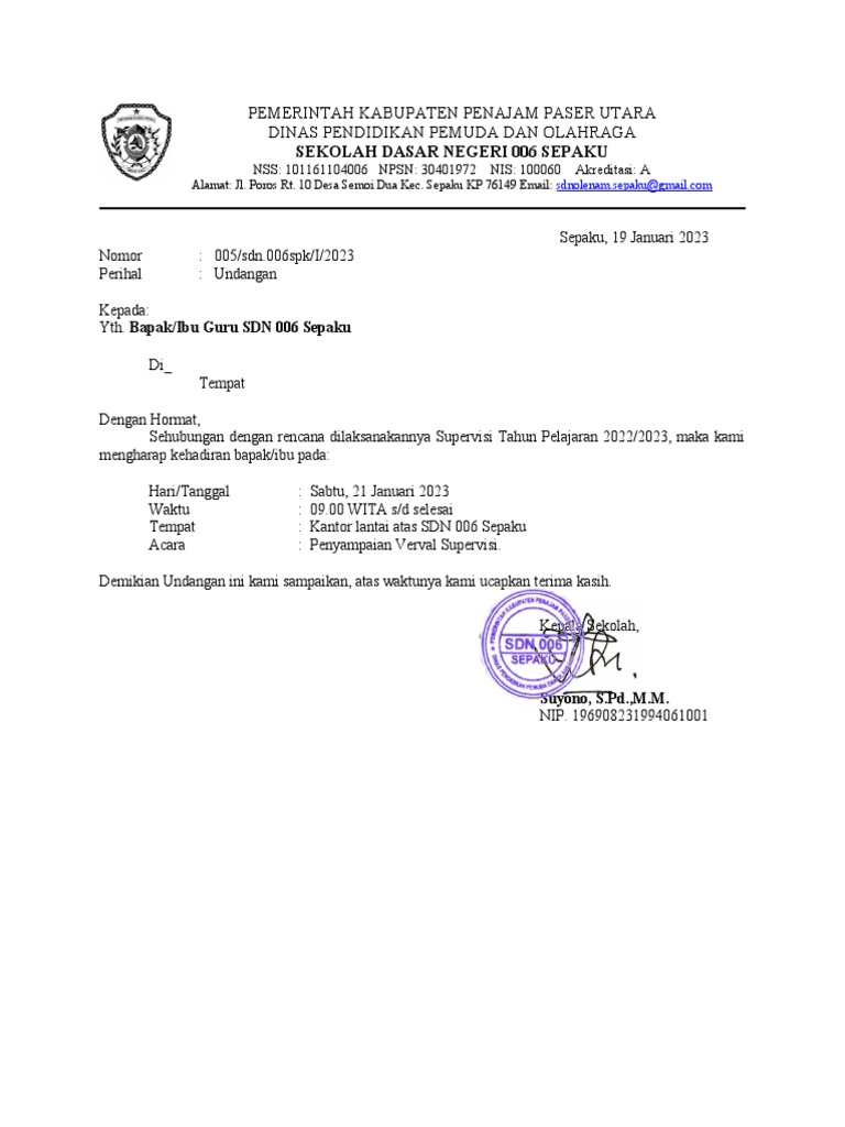 Undangan Rapat | PDF