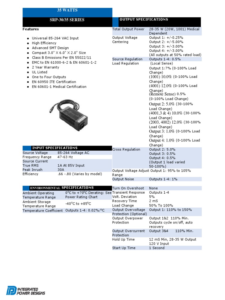 Integrated - Power - Designs SRP 30A 2005 Datasheet | PDF | Capacitor | Electrical Connector