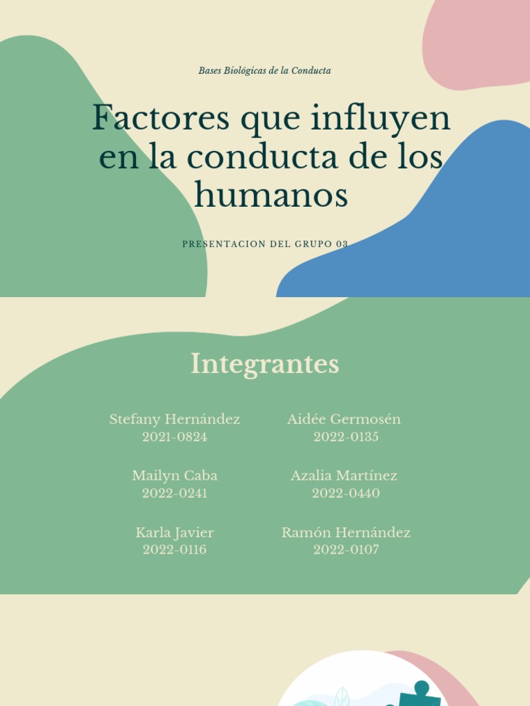 Factores Que Influyen en La Conducta Humana (Grupo 03) | PDF ...