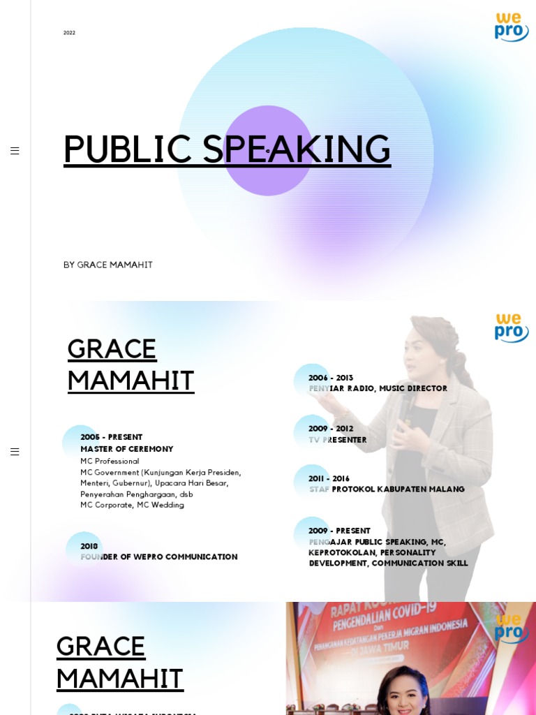Public Speaking Grace Mamahit Diklat Keprotokolan | PDF