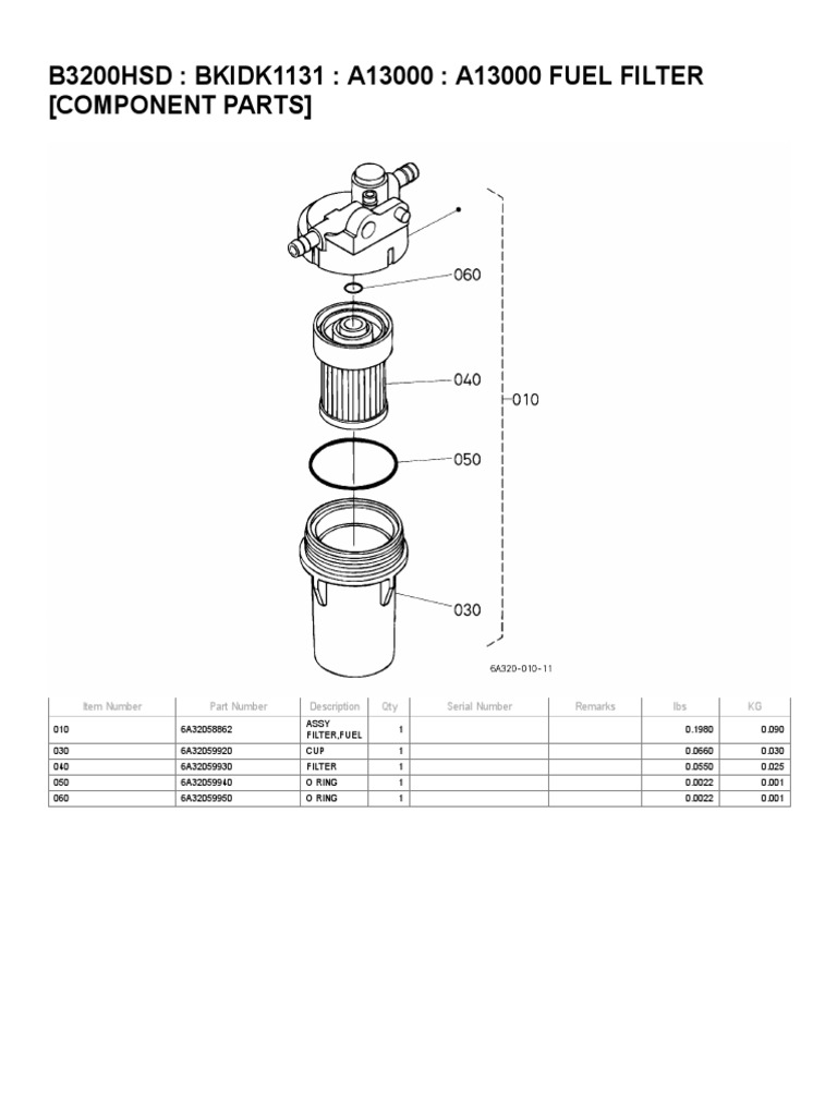 Fuel Filter Component Parts Pdf 8343