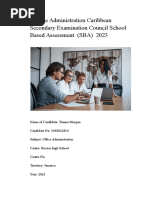 Office Administration SBA | PDF | Observation | Questionnaire