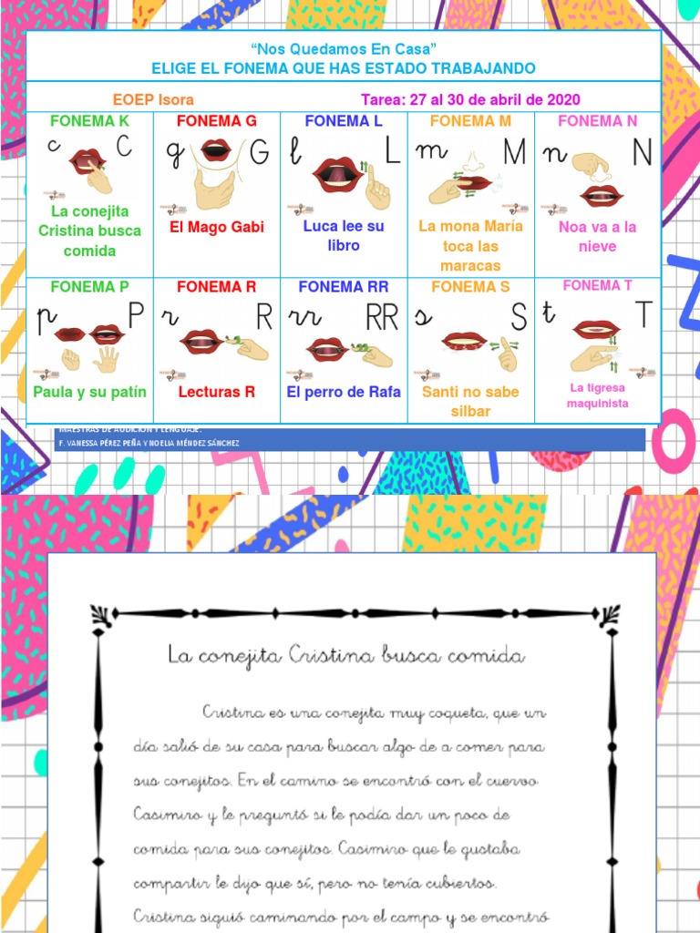 Material Fonemas 27 Al 30 de Abril | PDF