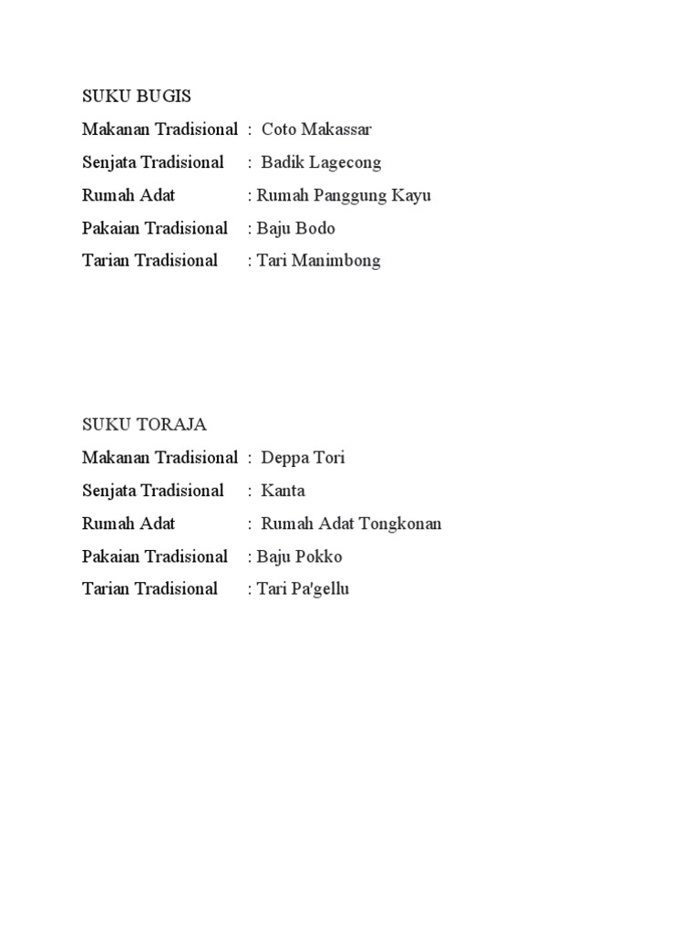 Suku Bugis | PDF