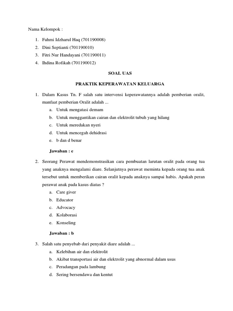 Soal Askep Usia Sekolah | PDF