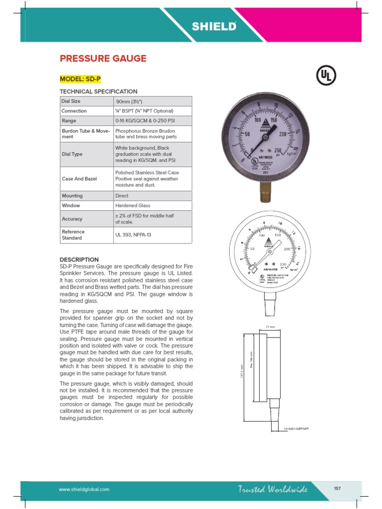 Pressure-Gauge | Download Free PDF | Pressure Measurement | Pipe (Fluid ...