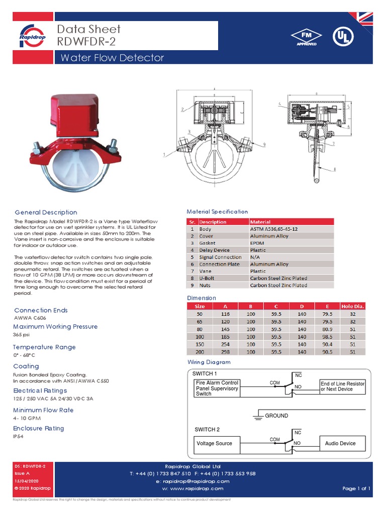 Flow-Switch-Rapidrop | PDF | Switch | Electric Power