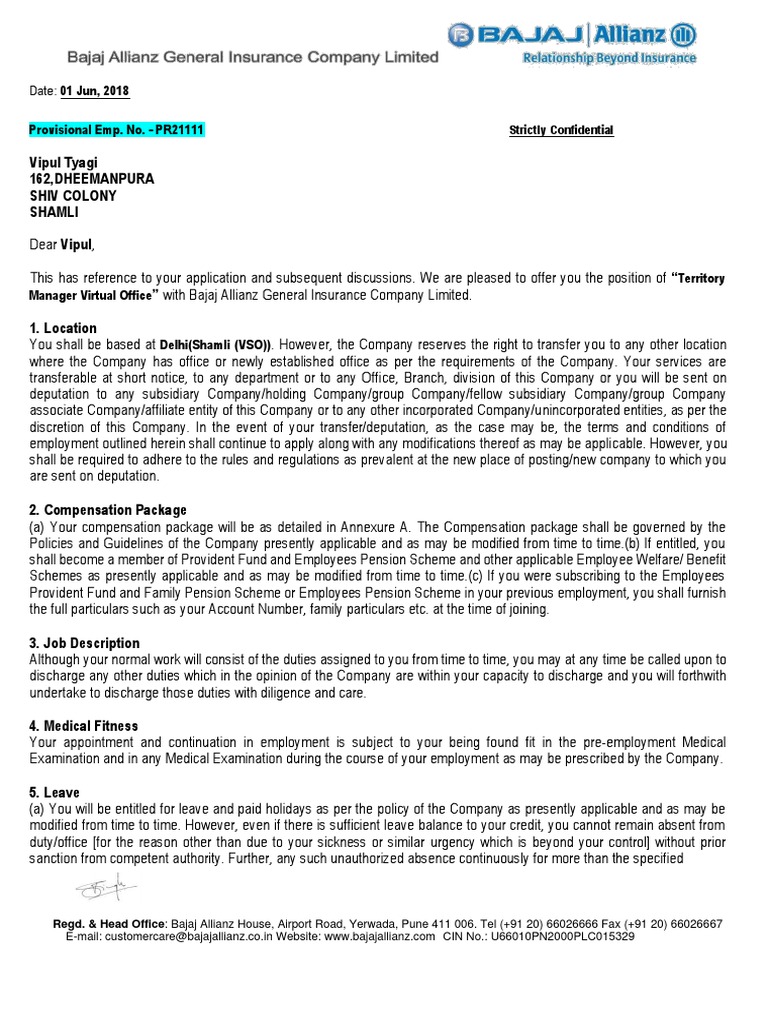 Vipul Tyagi | PDF | Indemnity | Employment Vipul Tyagi | PDF | Indemnity | Employment
