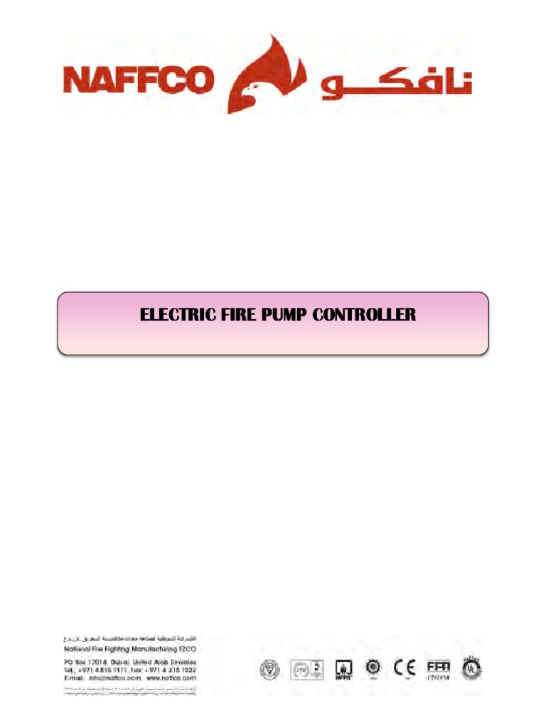 NAFFCO Fire Pump Controller Overview | PDF | Electric Motor | Valve
