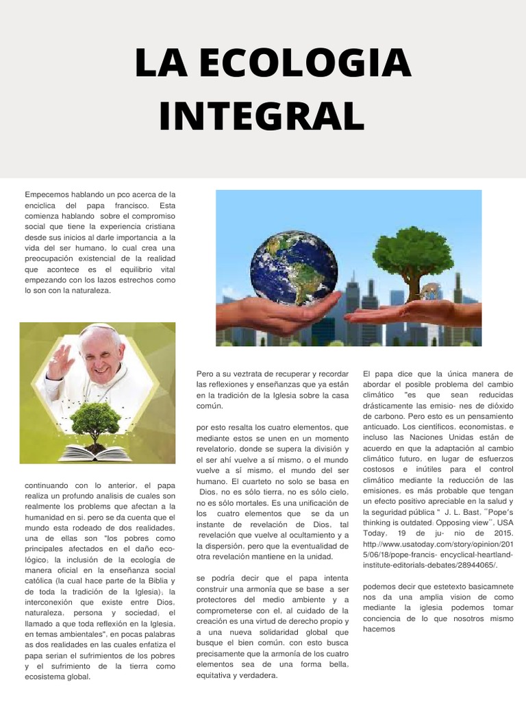 La Ecologia Integral | PDF | Entorno natural