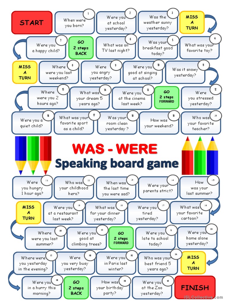 Past Simple Speaking Board Game | PDF